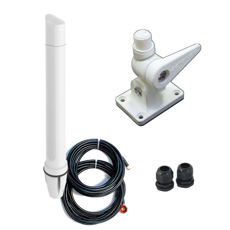 4G/5G Marine Omni-Antenna with Bracket and Cables | RFShop Australia