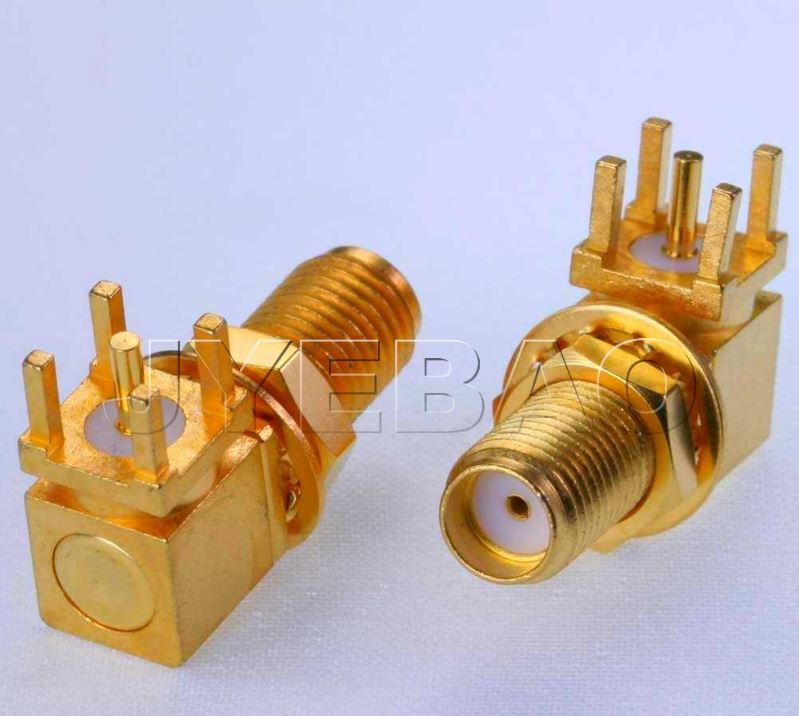 SMA jack PCB mount bulkhead right angl | RFShop Australia