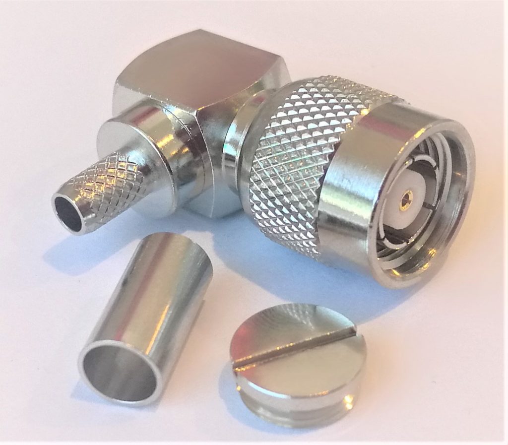 RP TNC (M) Plug RA Crimp for RG58 LMR195 | RFShop Australia