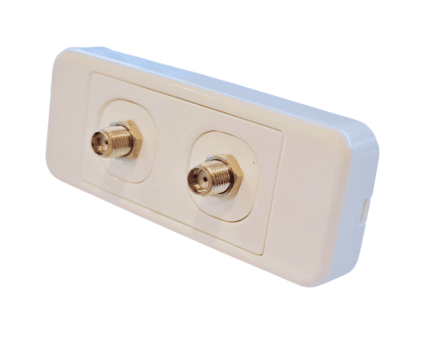 Dual Antenna Wall Plate for Caravan 5cm | RFShop Australia